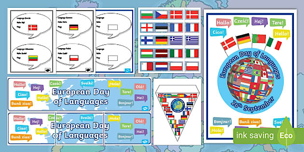 👉 European Day of Languages: Display Pack (Teacher-Made)