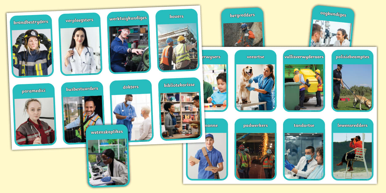 Mense Wat Ons Help Flitskaarte (Teacher-Made) - Twinkl