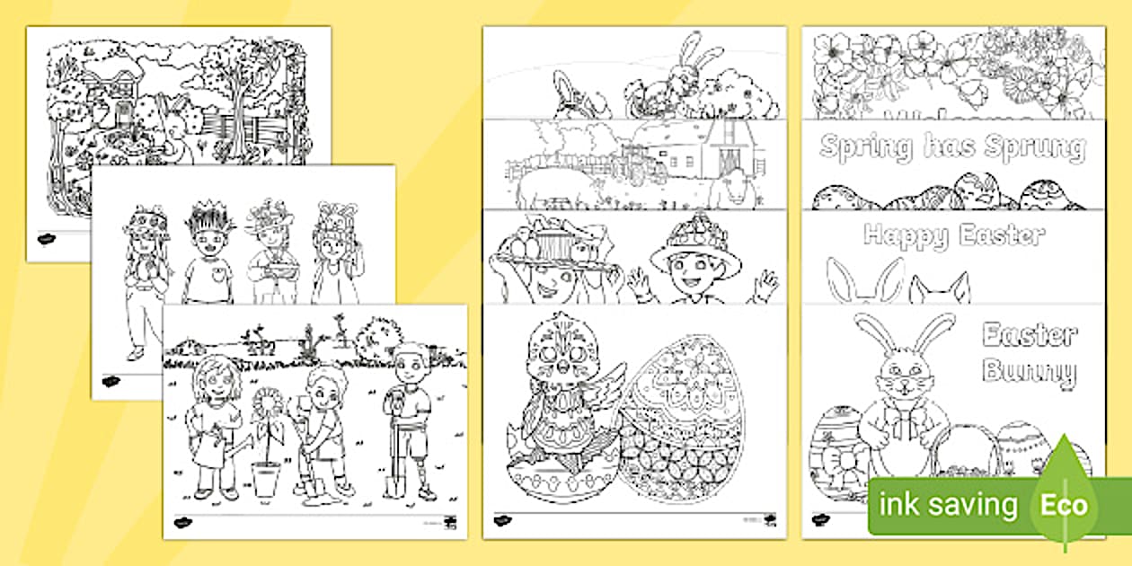 FREE! - FREE Easter Themes Colouring Pack | Set of 34