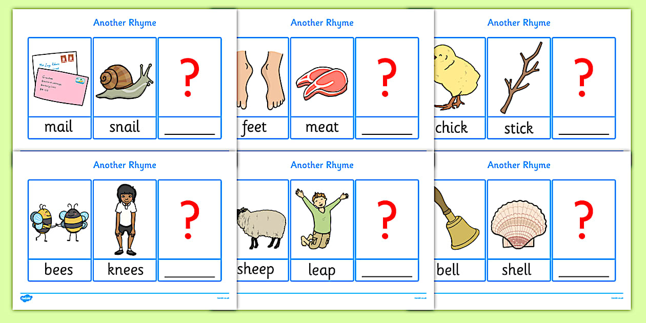 Cursive Another Rhyme Activity (teacher made) - Twinkl