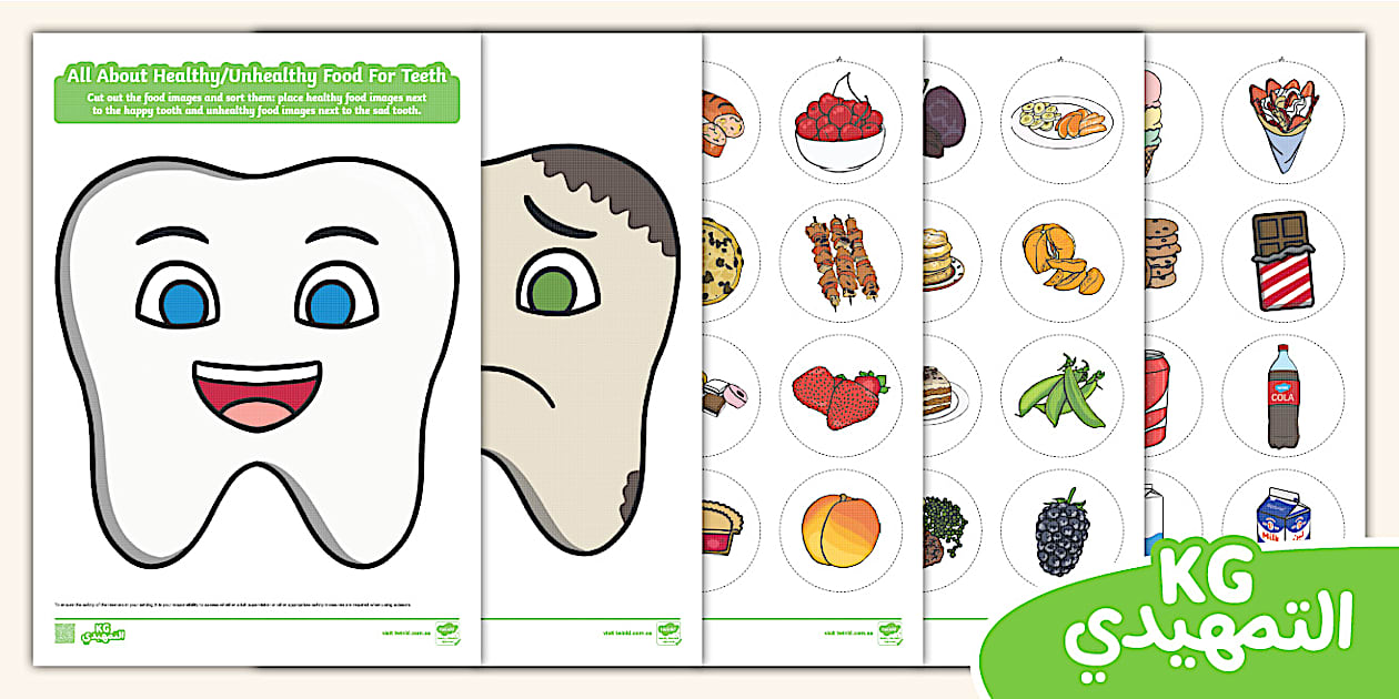 All About Healthy/Unhealthy Food For Teeth - Twinkl