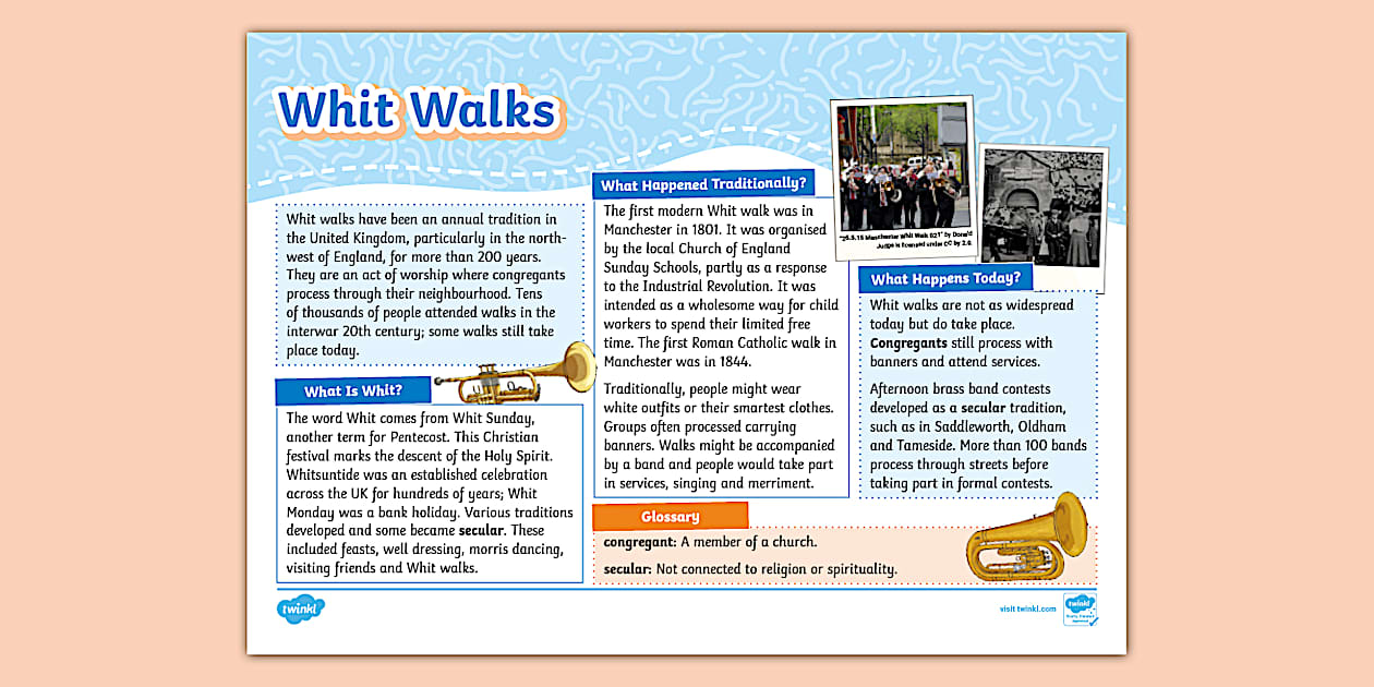 Whit Walks Fact File - KS2 (professor feito) - Twinkl