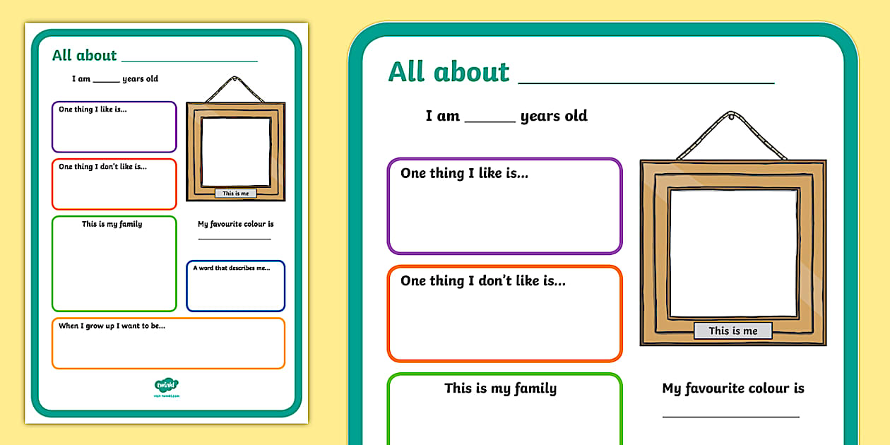 All About Me Poster | Back to School Icebreaker Activity