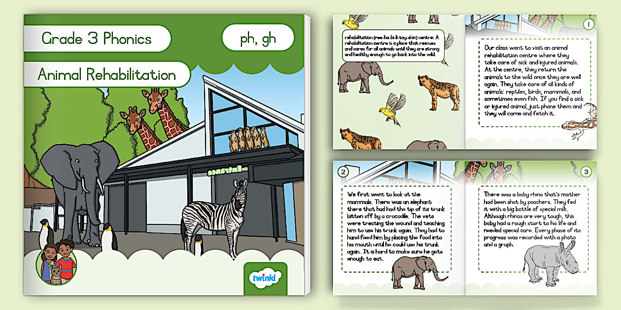 Grade 3 Phonics eBook: -ph; -gh (teacher made) - Twinkl