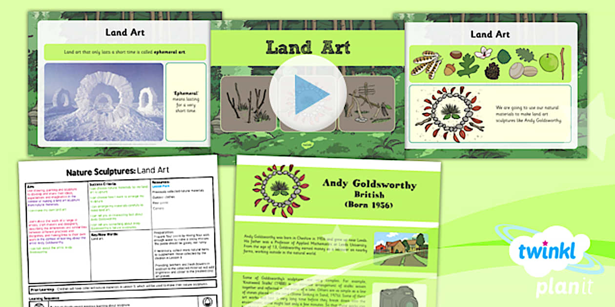 Art: Nature Sculptures: Land Art KS1 Lesson Pack 4