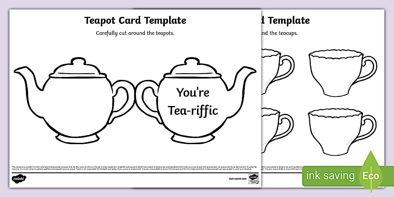 Easy Mother’s Day cards to make in school - teapot card