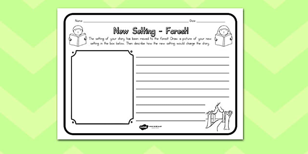 Editable New Setting Forest Comprehension Worksheet - Twinkl