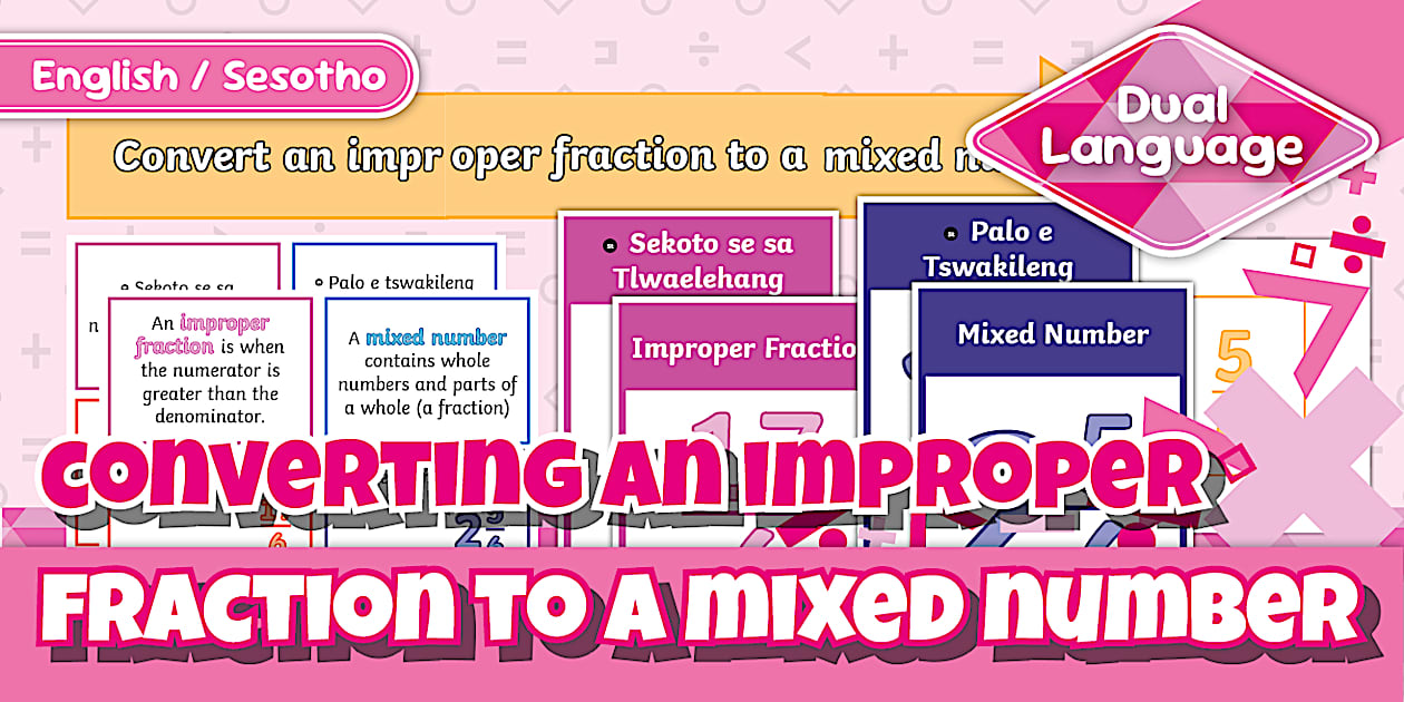 Grade 4 Converting an Improper Fraction to a Mixed Number