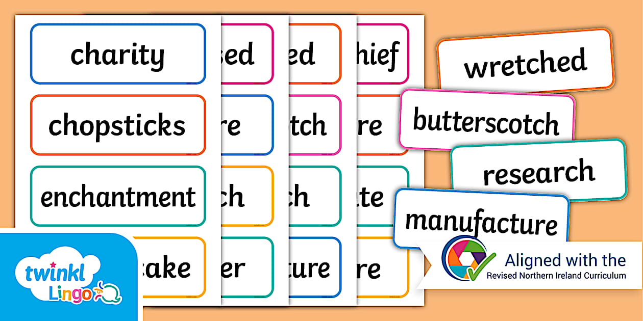 Linguistic Phonics Stage 5/6 Phase 4c 'ch/tch' Sound Word Cards