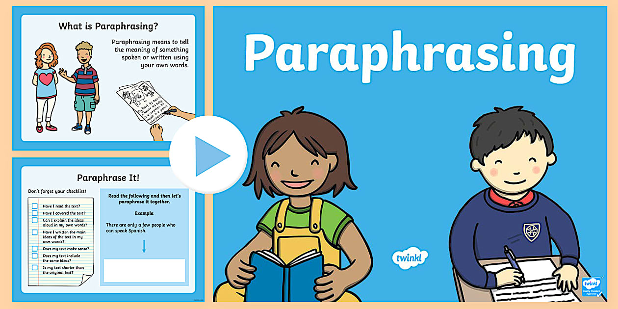 Paraphrasing PowerPoint (teacher made) - Twinkl