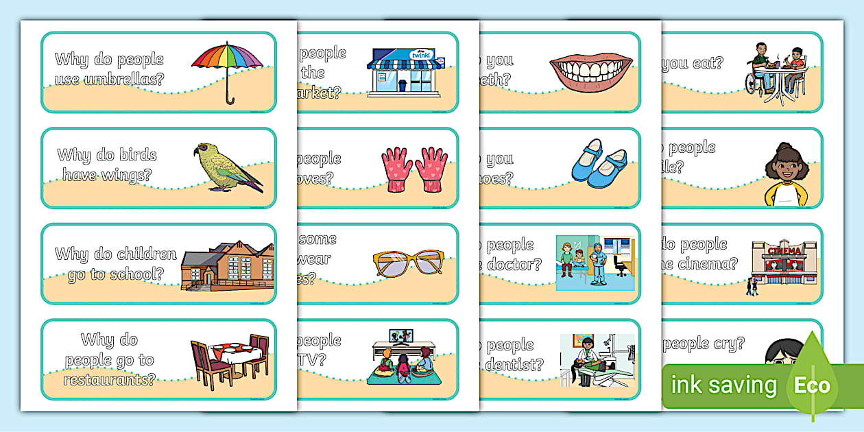 Why Question Cards (teacher made) - Twinkl