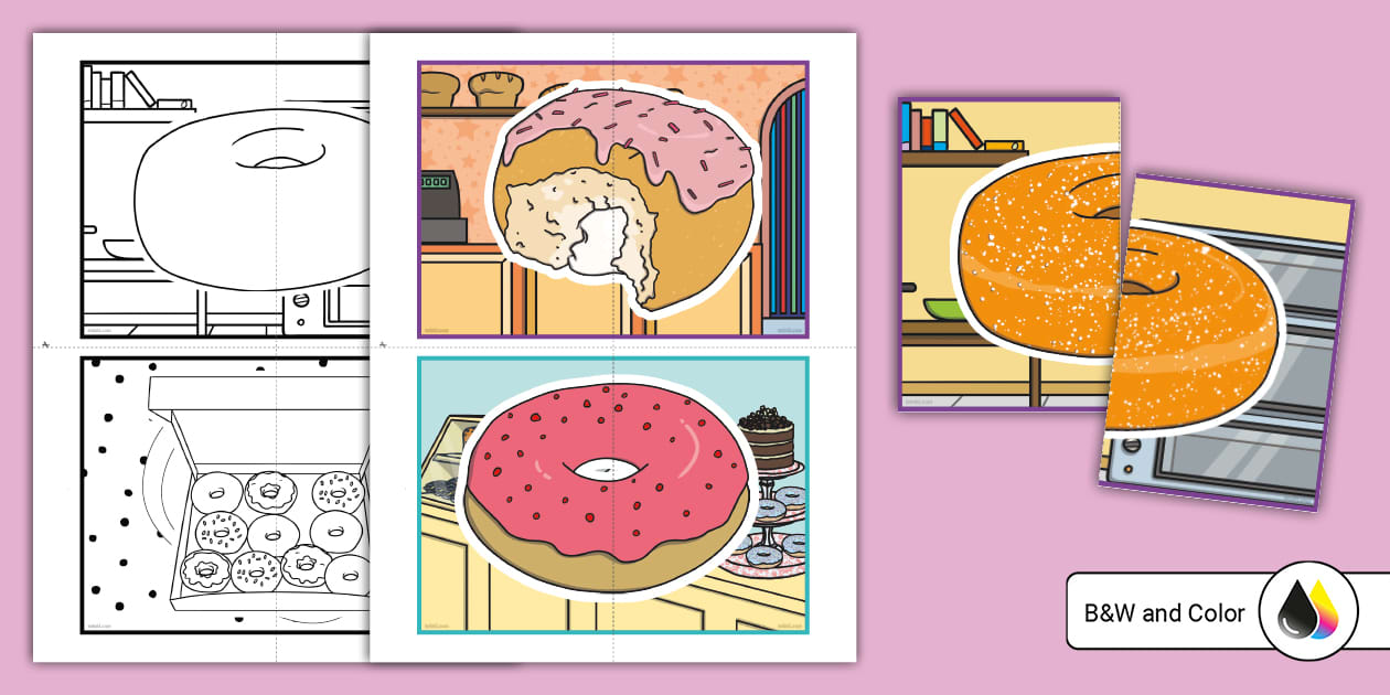Early Childhood Donut Puzzles (teacher made) - Twinkl