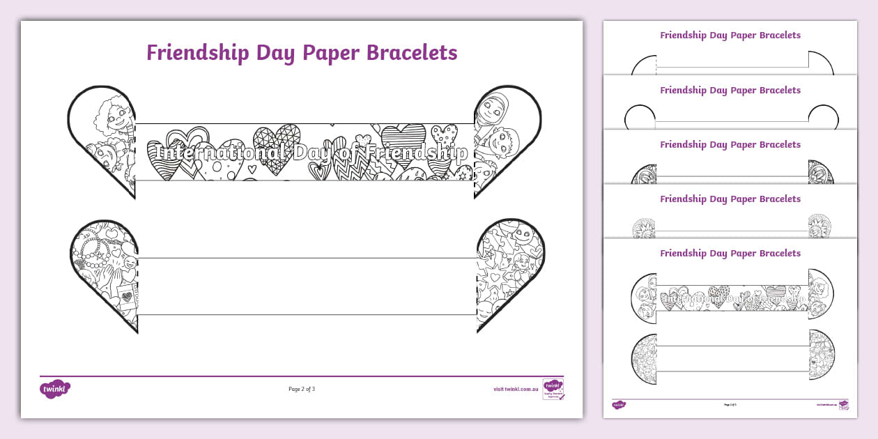 Happy Friendship Day Bracelet | Twinkl