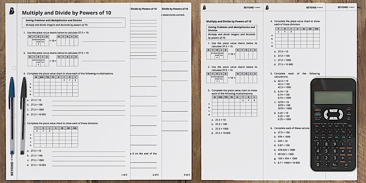 Multiply and Divide by Powers of 10 (Teacher-Made) - Twinkl