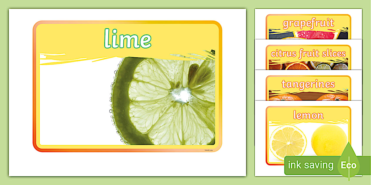 Citrus Fruit Display Photos - Food (teacher made) - Twinkl