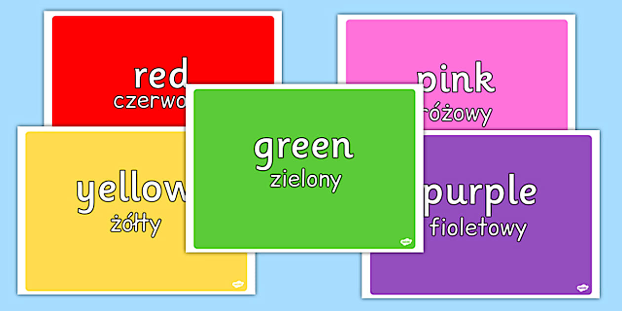 Colours Photo Pack Polish Translation (teacher made)