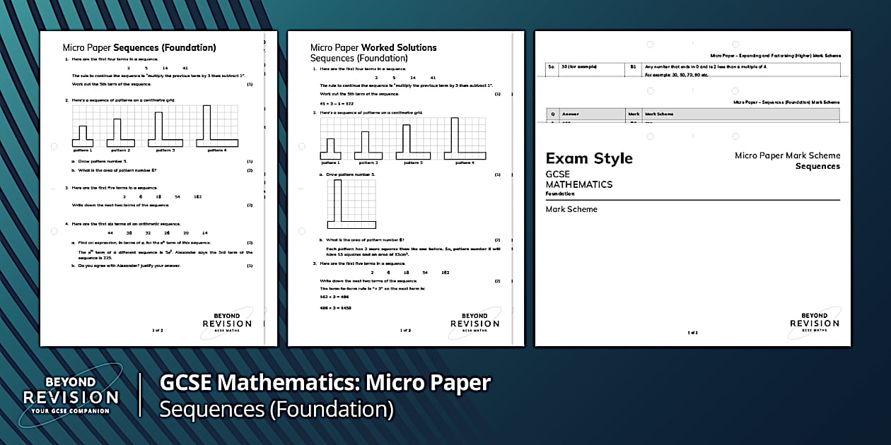 👉 Foundation Micro Mock: Sequences (teacher made)