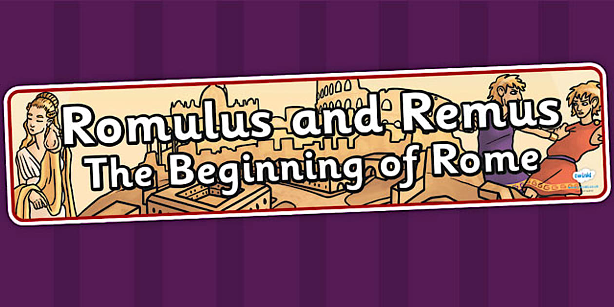 Romulus and Remus The Beginning of Rome Display Banner - roman