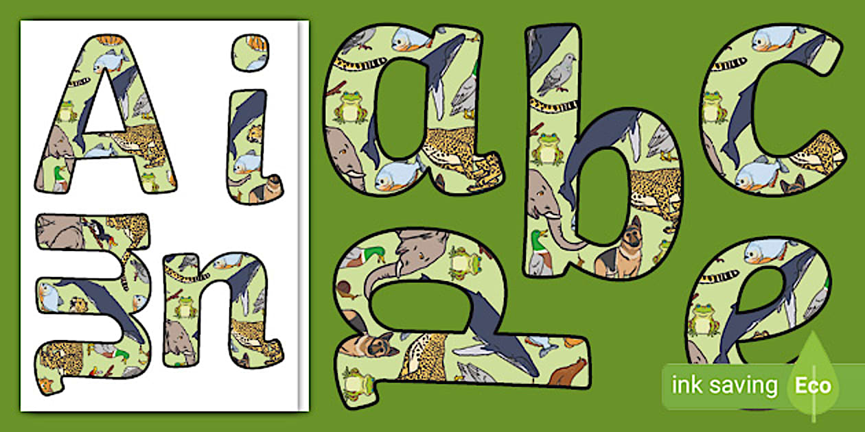 animals around the world banner - display lettering - Twinkl