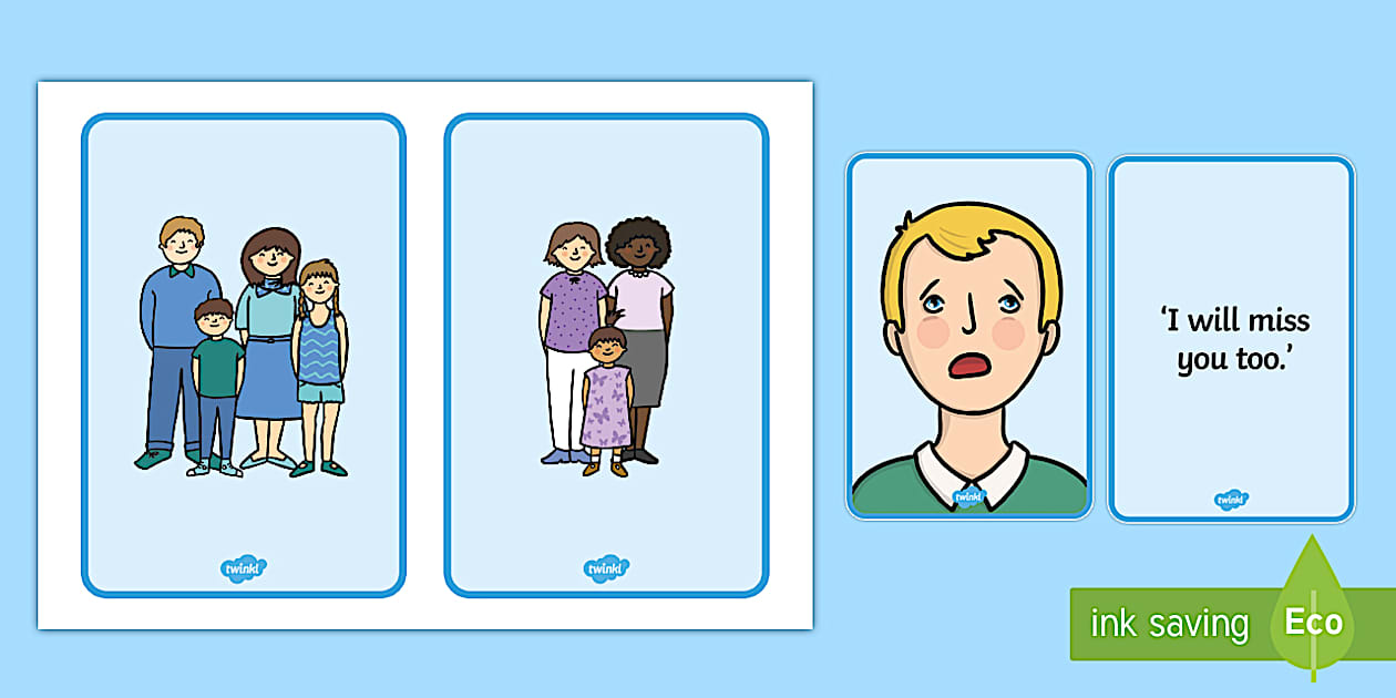 Editable Social Situation: Parents Working Away From Home