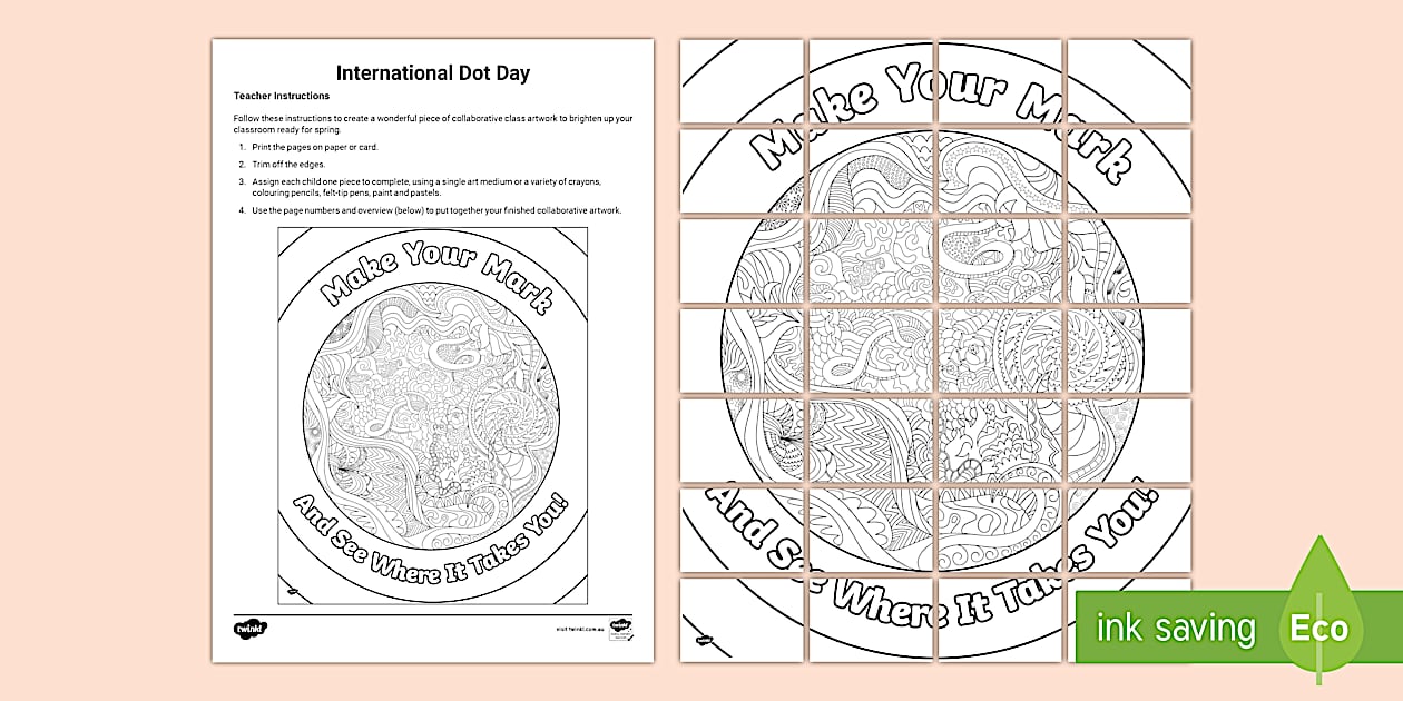 International Dot Day Collaborative Colouring Activity