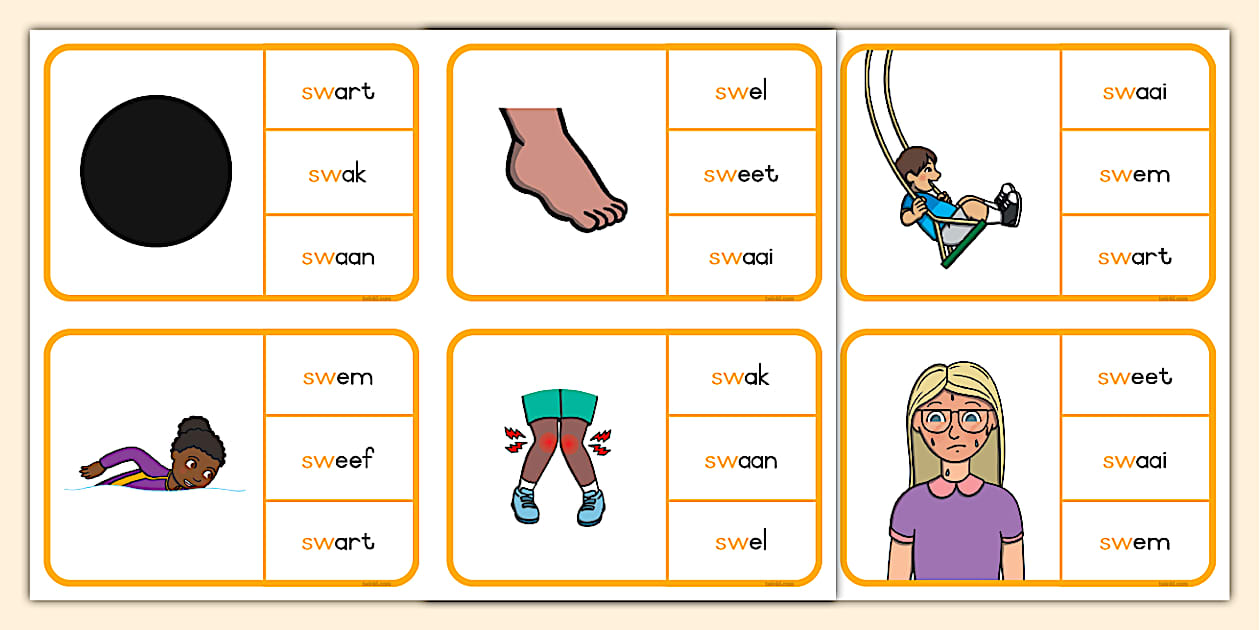 Graad 2 Klanke Wasgoedpennetjies sw (Teacher-Made) - Twinkl