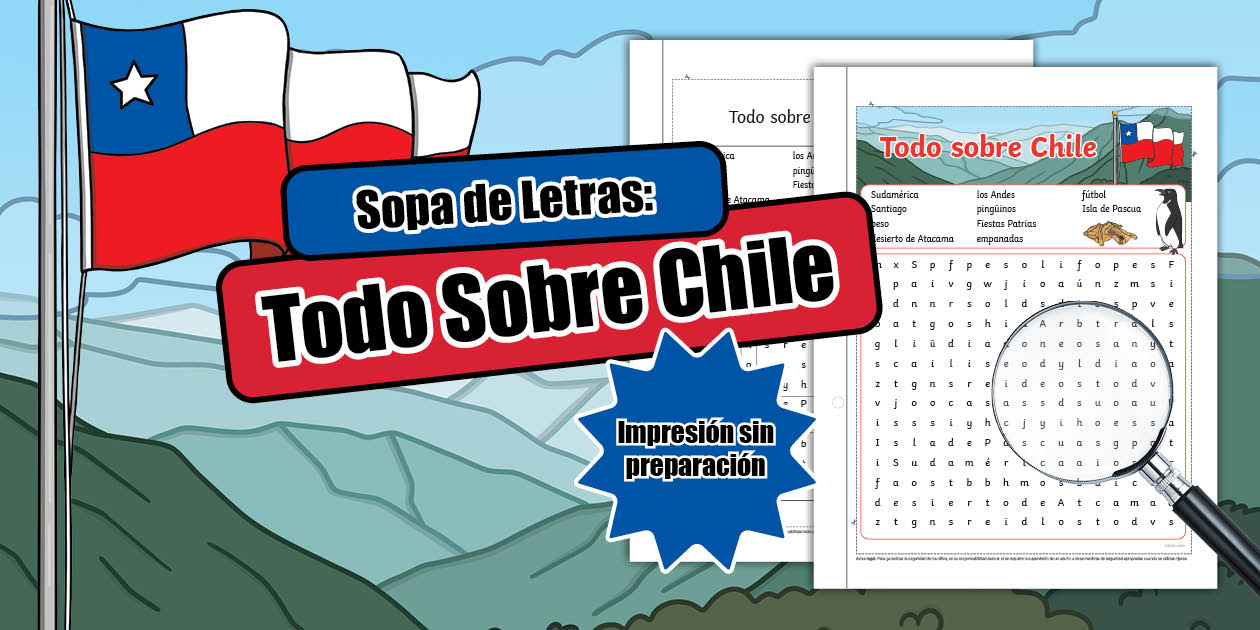 Sopa de Letras: Todo Sobre Chile