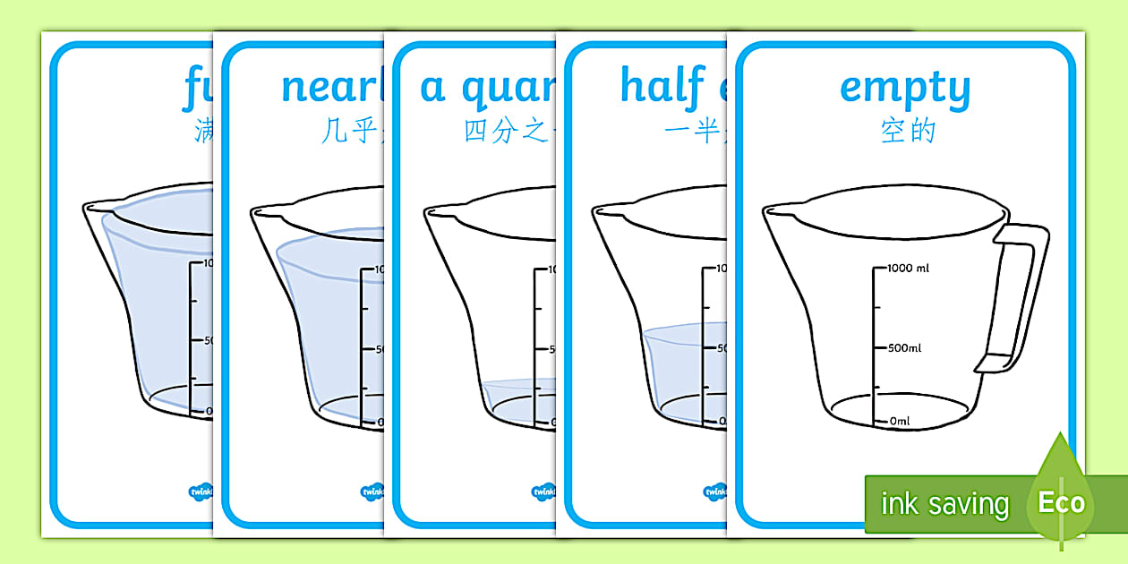 Capacity Display Posters English/Mandarin Chinese - Twinkl