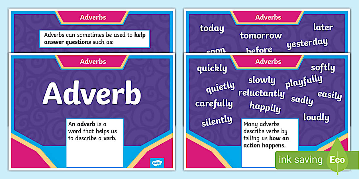 Adverb Display Posters (teacher made) - Twinkl