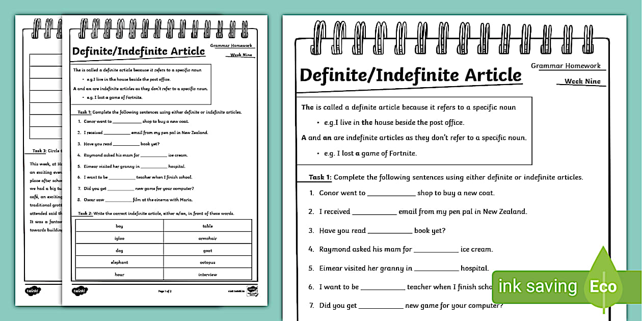 Grammar Homework Week Nine (Teacher-Made) - Twinkl
