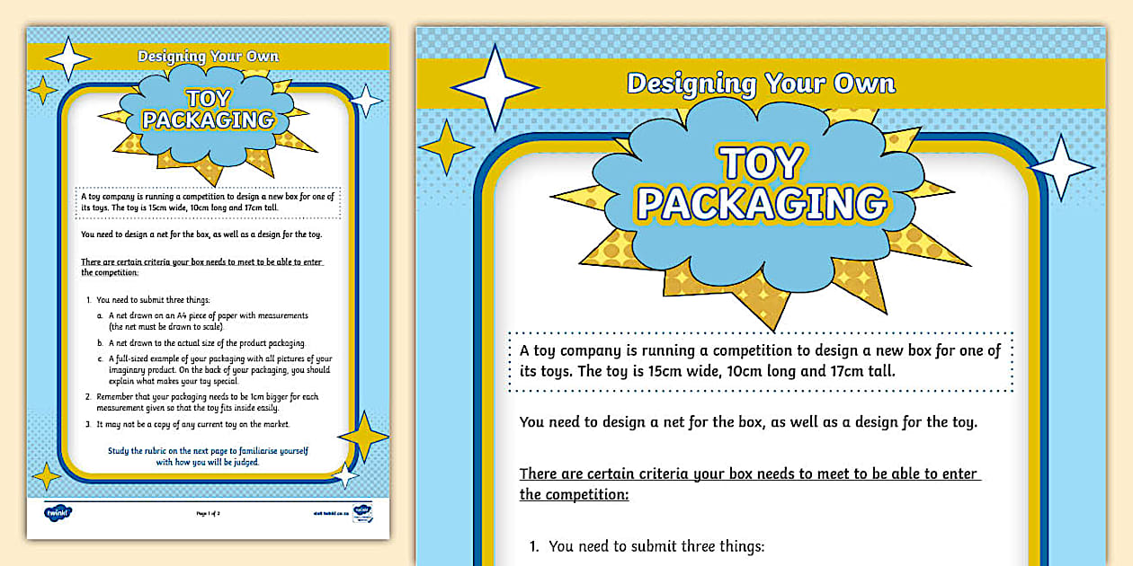 Designing Your Own Toy Packaging (teacher made) - Twinkl