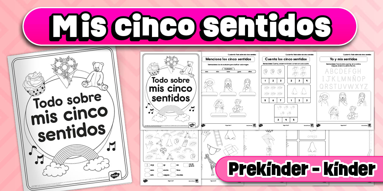 Cuadernillo: Todo sobre mis cinco sentidos
