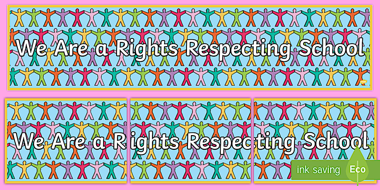 We Are A Rights Respecting School Display Banner - Twinkl