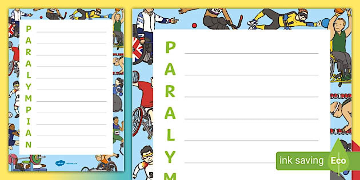 Paralympian Acrostic Poem-Australia (teacher made) - Twinkl