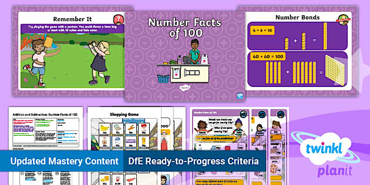 Year 2 Recall and Use Number Facts PlanIt Maths Lesson 3