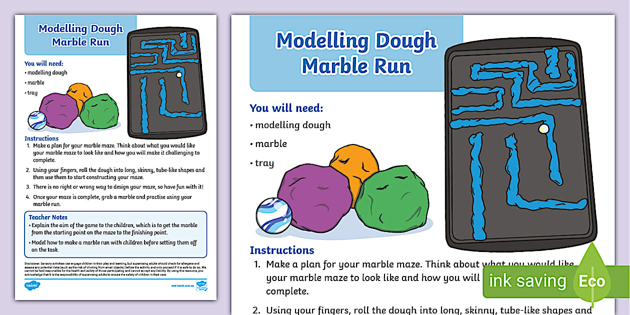 Modelling Dough Marble Run
