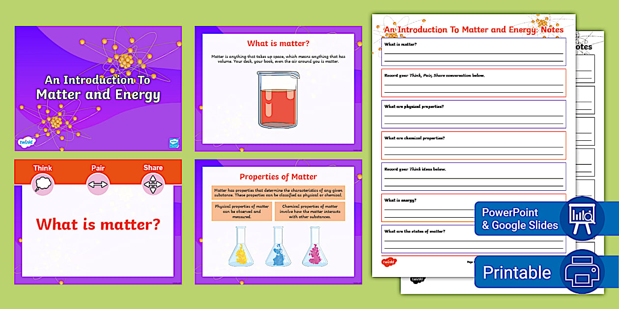 Introduction To Matter and Energy PowerPoint & Google Slides
