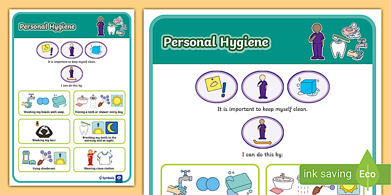 Twinkl Symbols: Personal Hygiene Poster (teacher made)