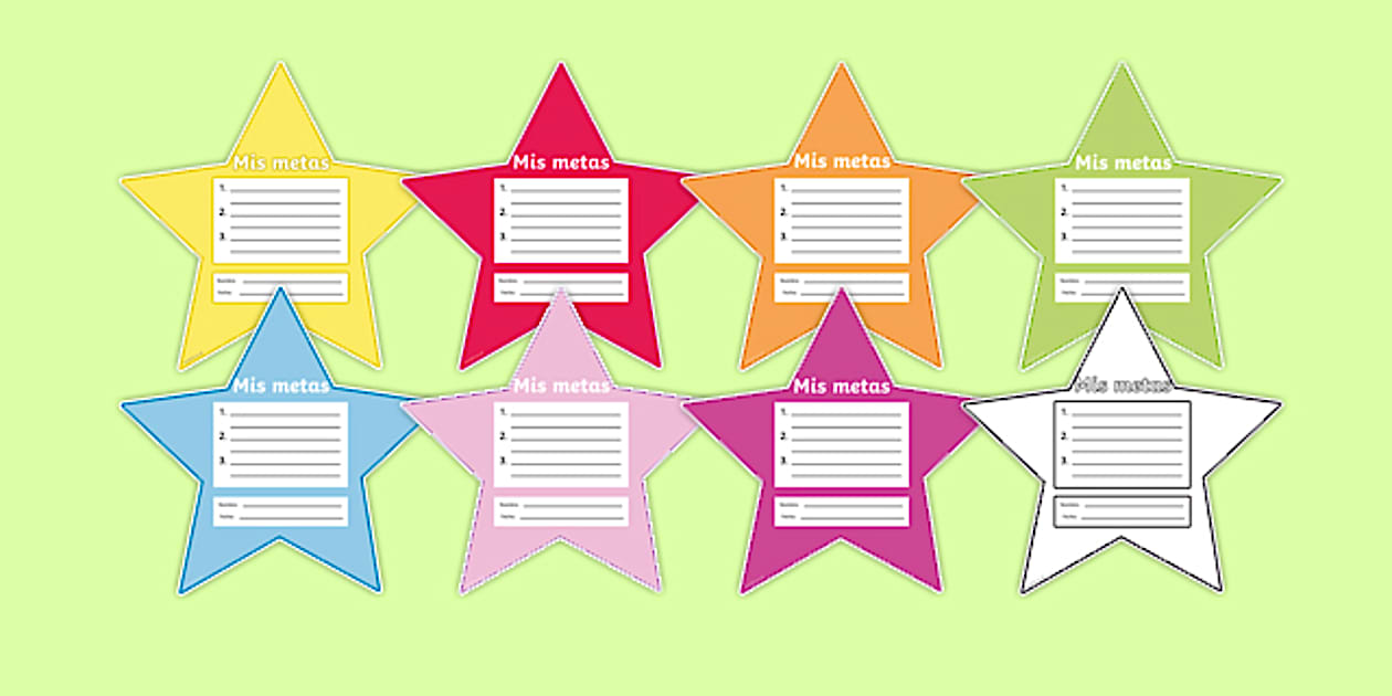 My Goals Pupil Target Stars Spanish (professor feito)