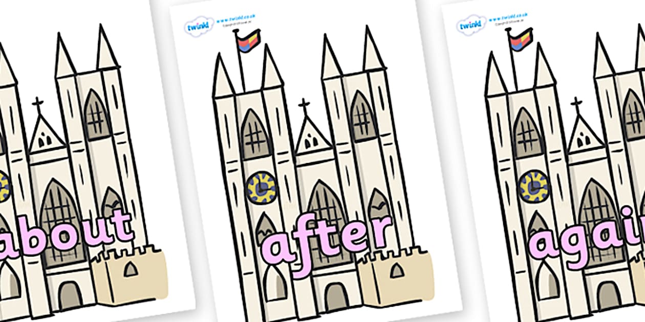 KS1 Keywords on Churches (Teacher-Made) - Twinkl