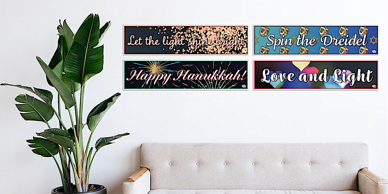 Hanukkah Celebration Banners | Twinkl Party (teacher made)