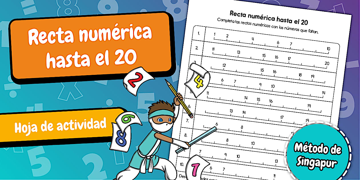 Recta numérica hasta 20