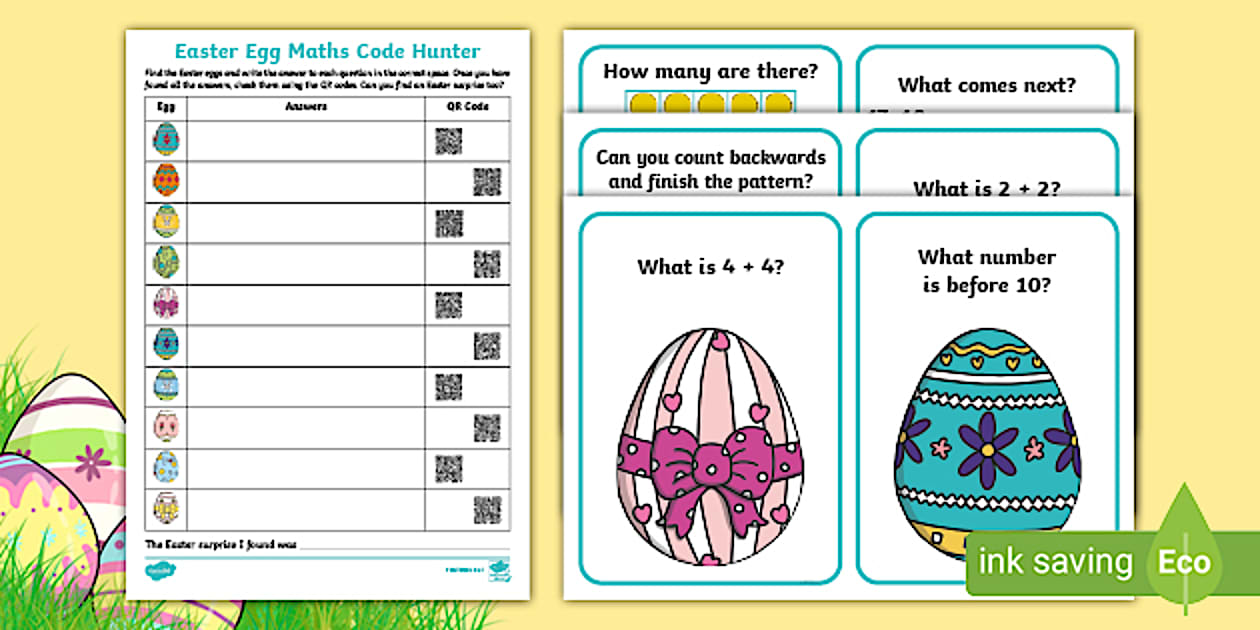Easter Egg Maths Code Hunter (teacher made) - Twinkl