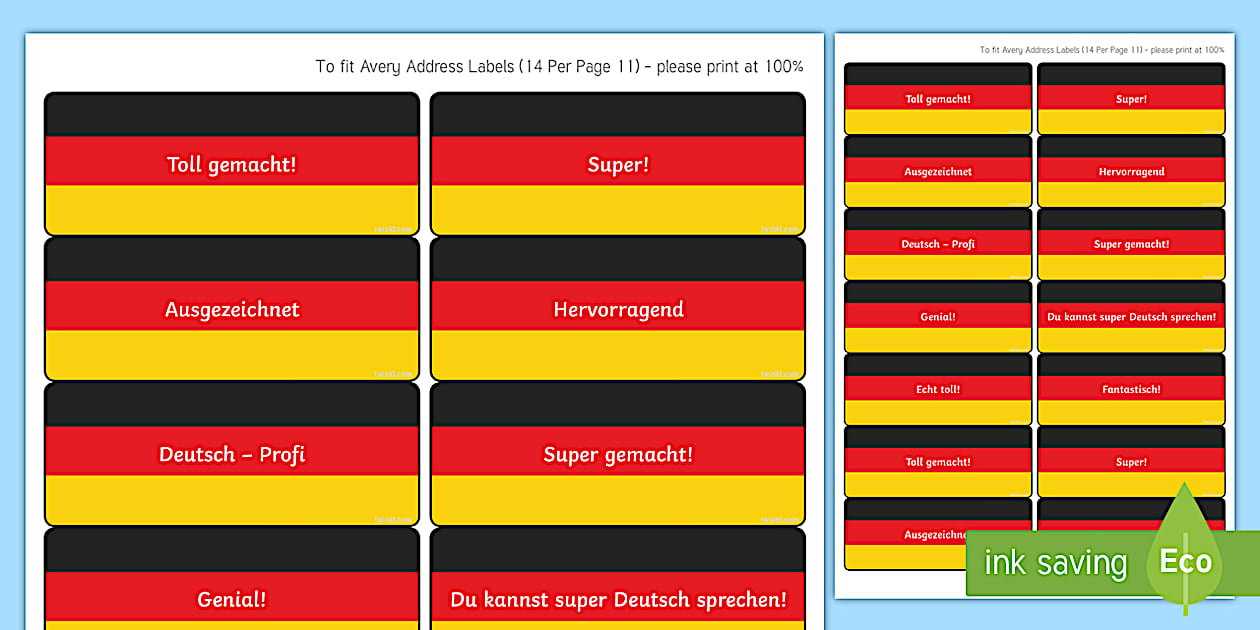 German Lessons Flag Reward Stickers (teacher made) - Twinkl
