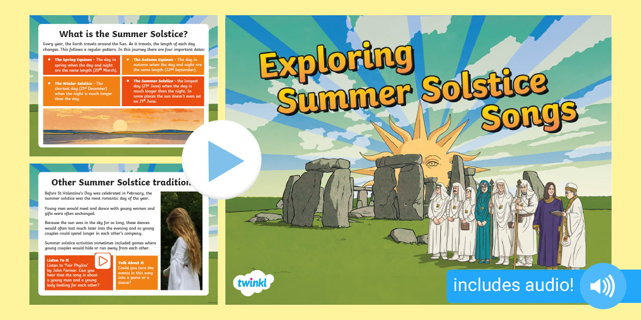 👉 Exploring Summer Solstice Songs | PowerPoint | Twinkl | KS2