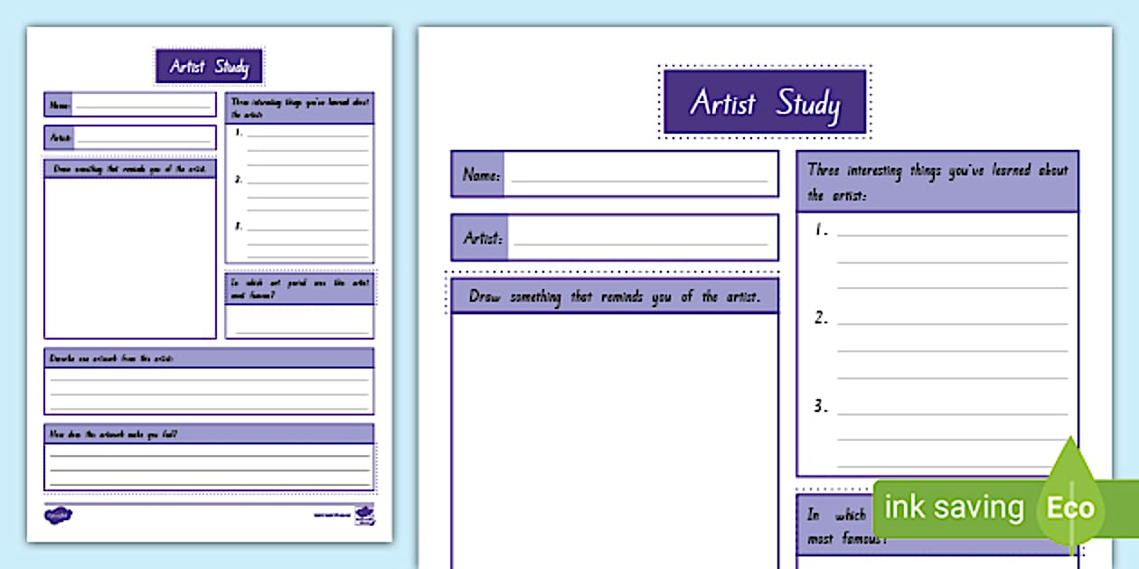 Artist Study Activity - Years 4-6