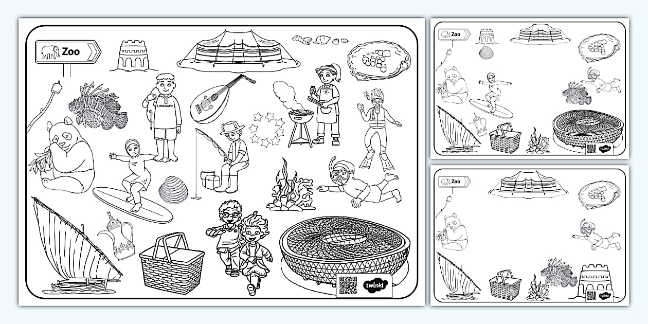 Summer in Qatar Doodle Sheet (teacher made) - Twinkl