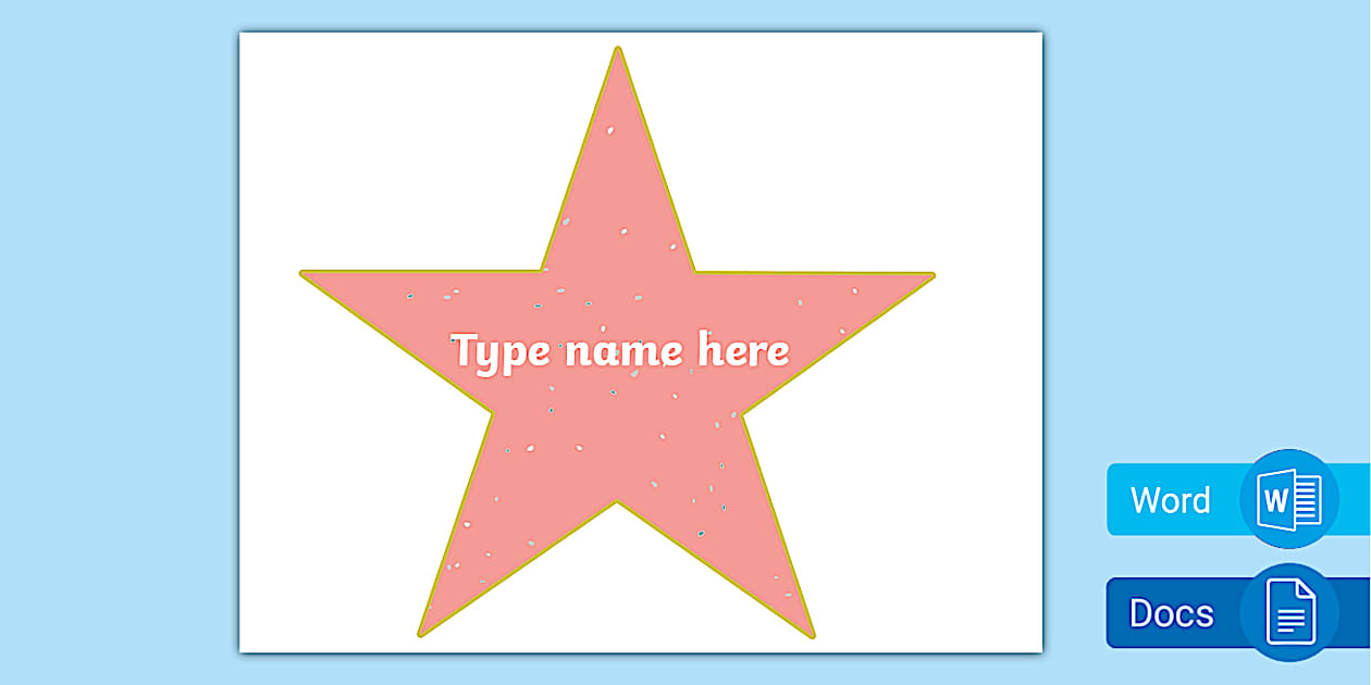 Editable Hollywood Star (teacher made) - Twinkl