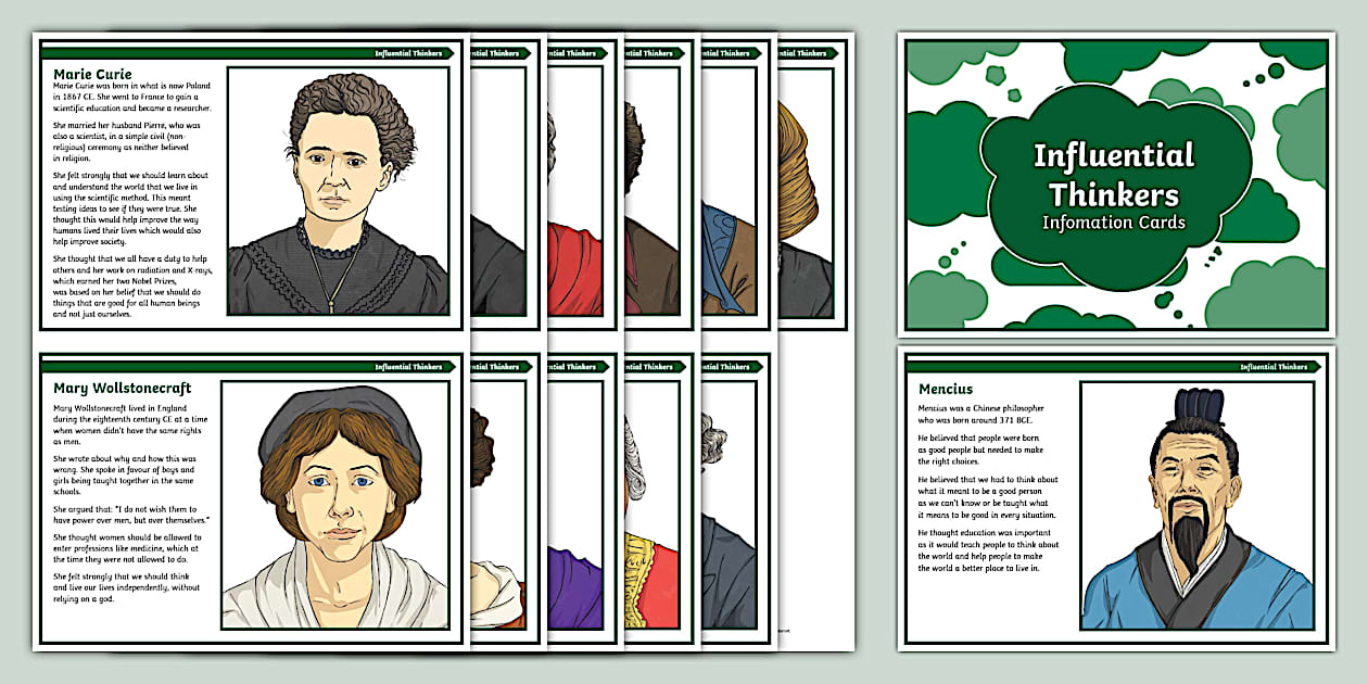 Humanist Thinkers Information Cards (teacher made) - Twinkl