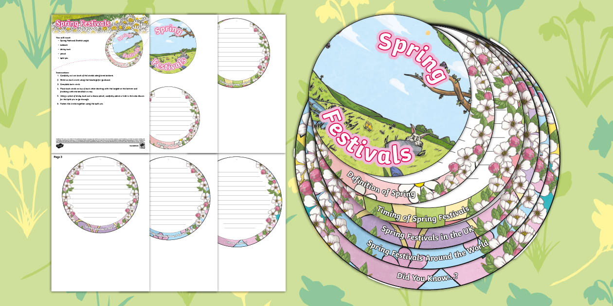 Spring Festivals Circles Booklet - Twinkl